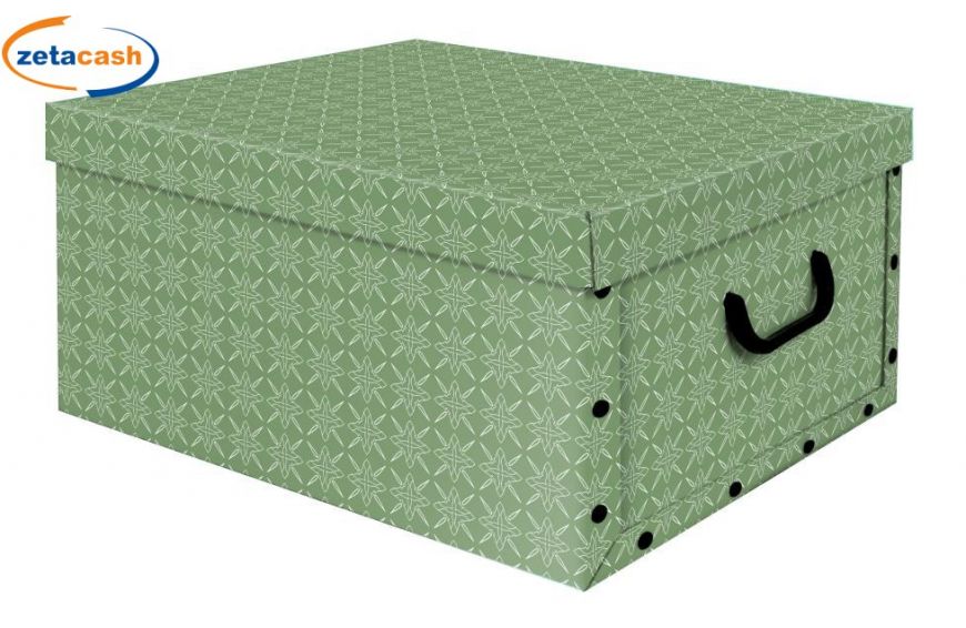 CONTENITORE PER INDUMENTI IN CARTONE VERDE SALVIA