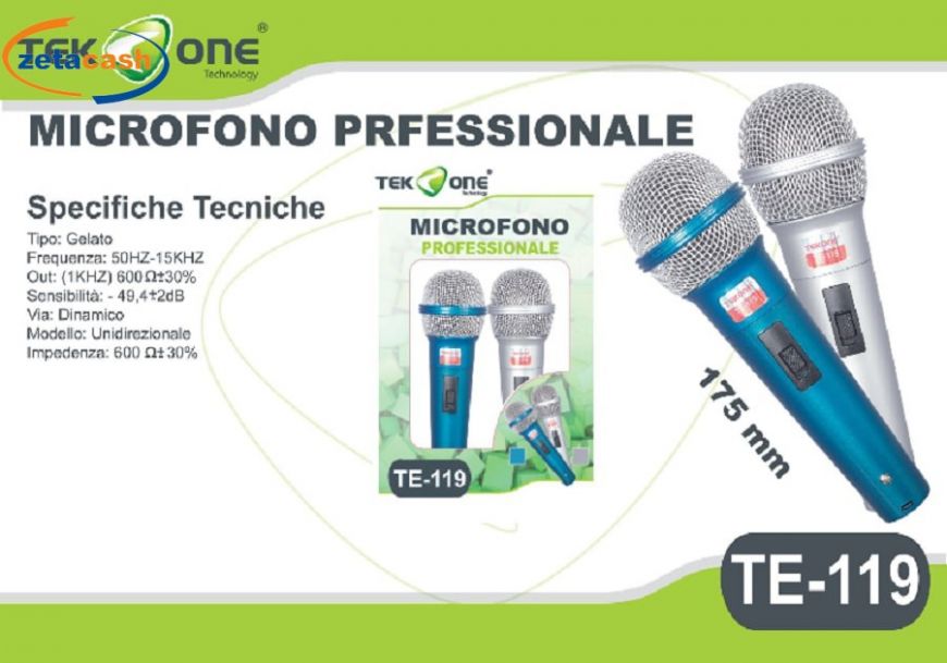 MICROFONO PROFESSIONALE 2 PEZZI TIPO GELATO