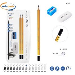 MATITA 2 PEZZI HB CON TEMPERINO E GOMMA